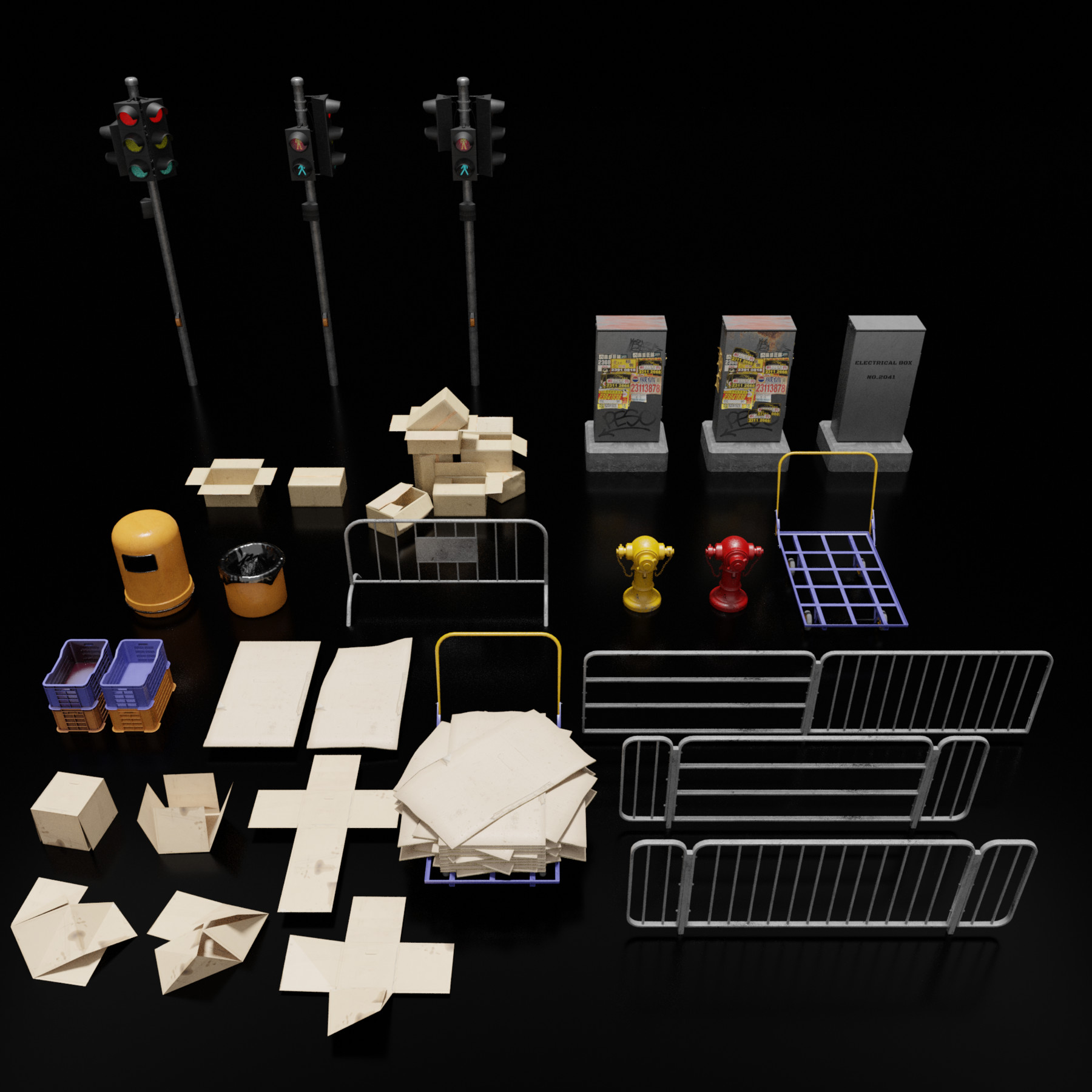 ArtStation - Hong Kong Street Props Pack | Game Assets