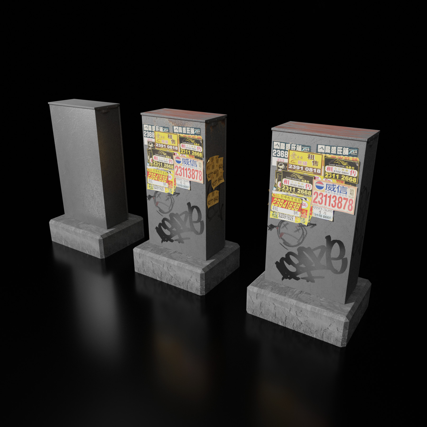 ArtStation - Hong Kong Street Props Pack | Game Assets