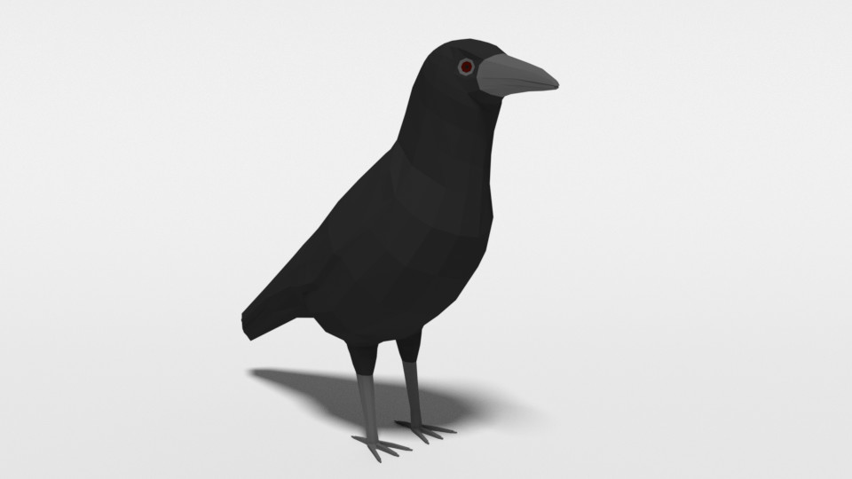 ArtStation - Low Poly Cartoon Crow | Resources