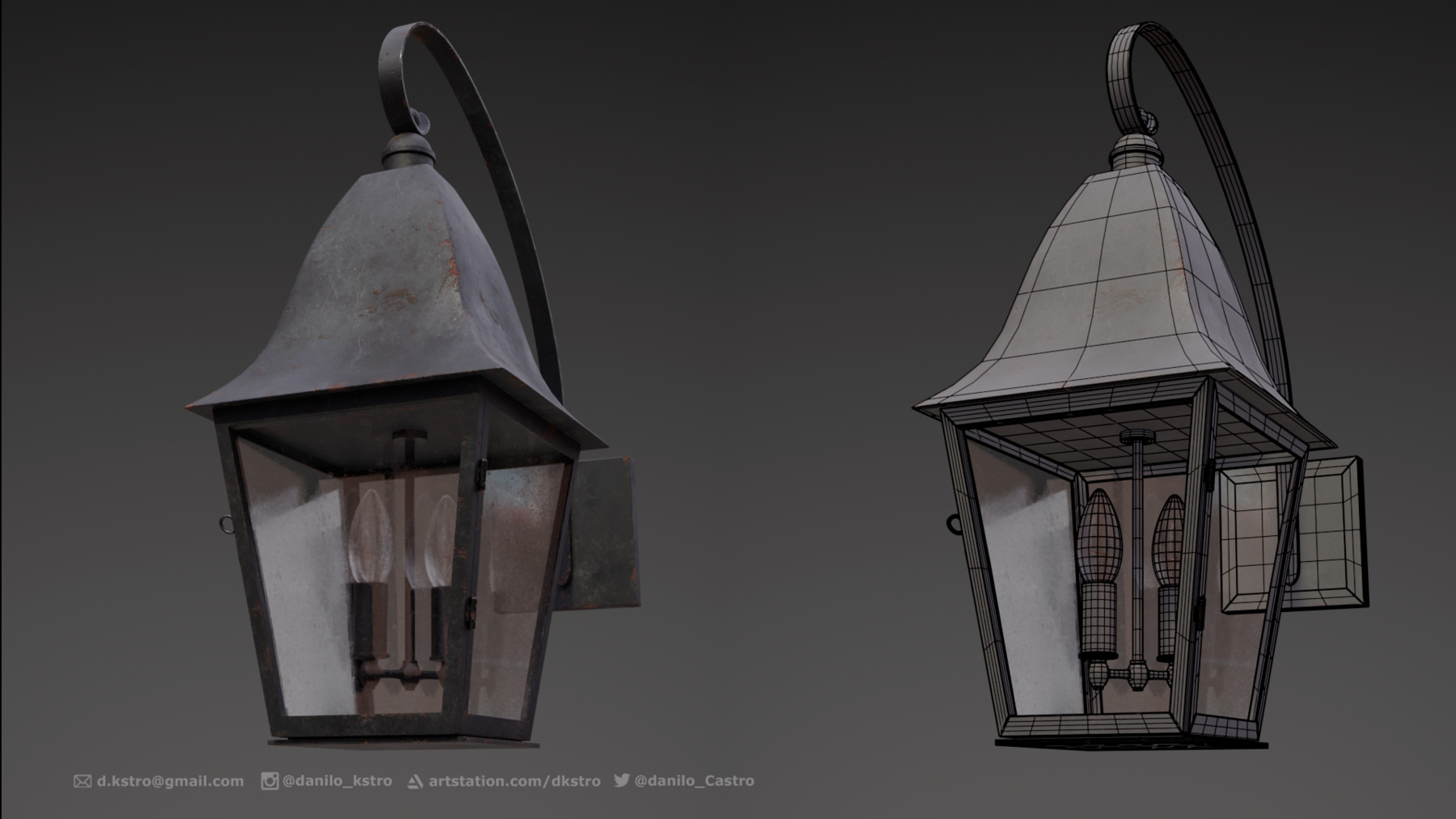 ArtStation - Wall Lantern Sconce | 3D Model | 4k textures | Resources