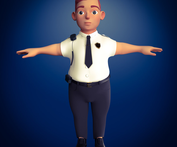 ArtStation - Mall Cop Character - Blender Cycles 2.79 + Eevee 2.8 ...