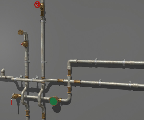 ArtStation - Metal Water Pipes | Game Assets