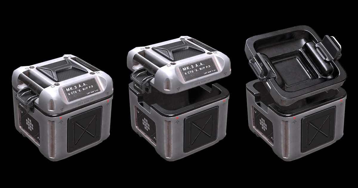 ArtStation - Sci Fi Crate with Cover PBR Game-ready Low-poly 3D model ...