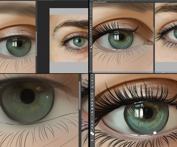 ArtStation - Eye Painting In Photoshop - Video Tutorial | Tutorials