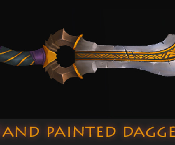 ArtStation - hand painted dagger | Game Assets