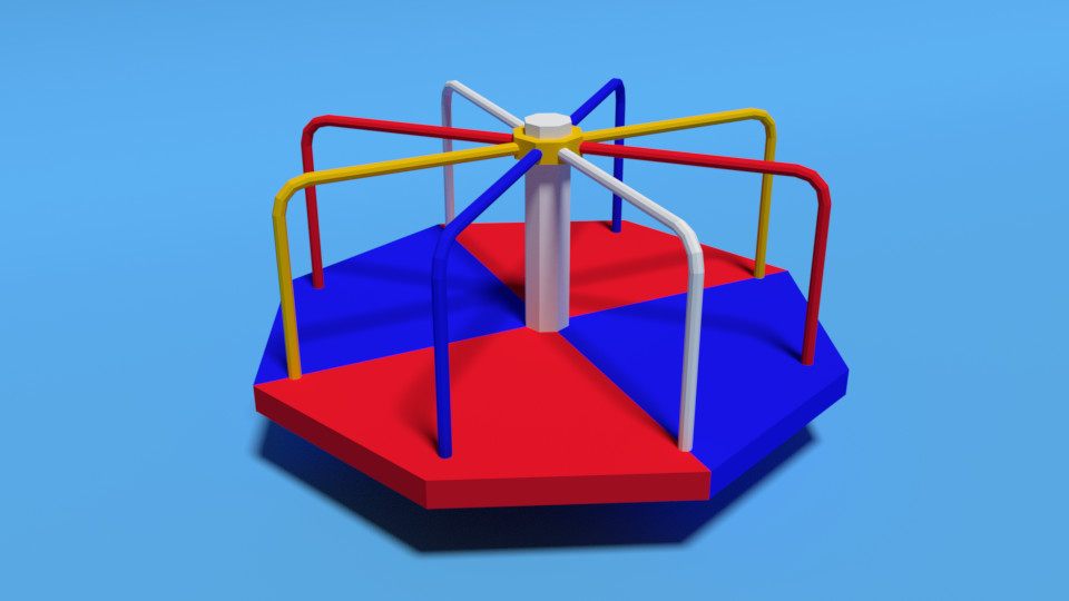 ArtStation - Low Poly Cartoon Playground Roundabout | Resources