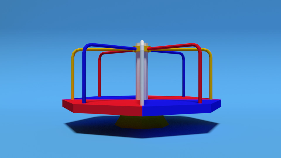 ArtStation - Low Poly Cartoon Playground Roundabout | Resources