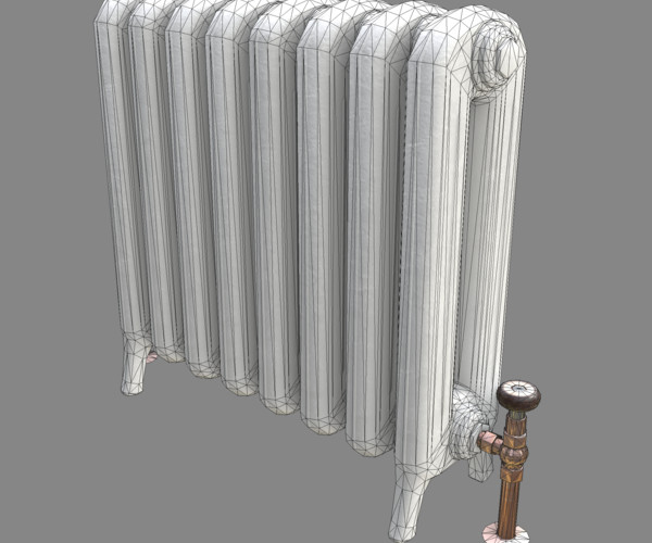 ArtStation - Vintage Painted Radiator | Game Assets