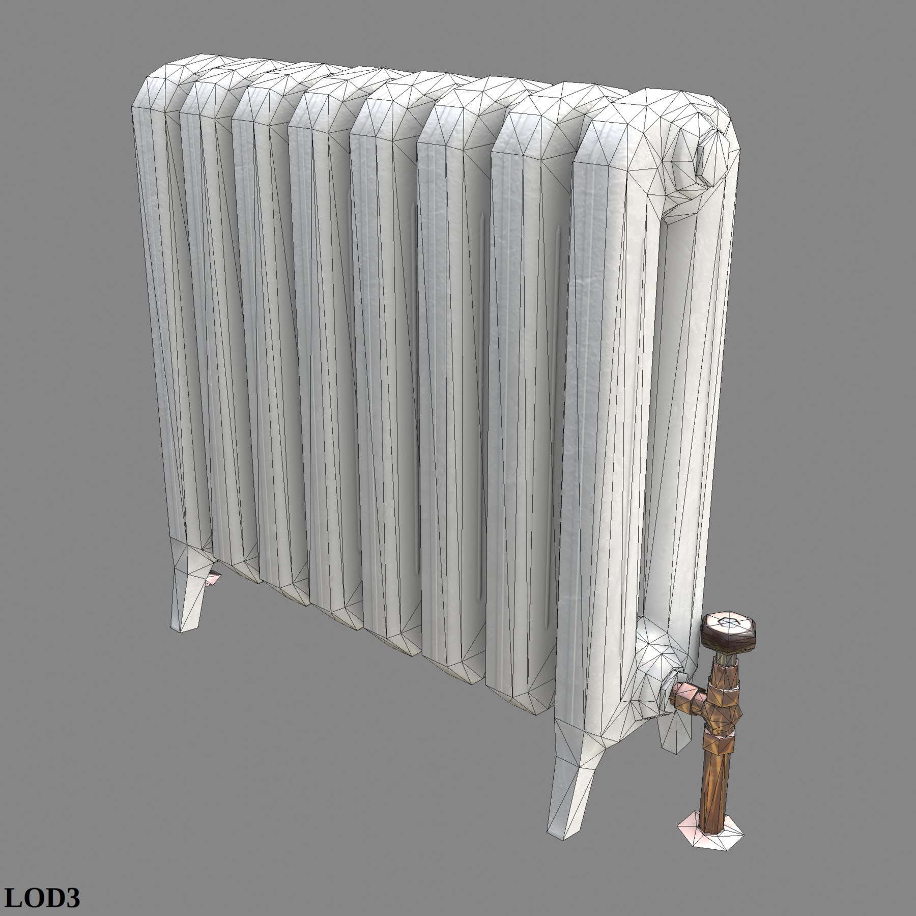 ArtStation - Vintage Painted Radiator | Game Assets