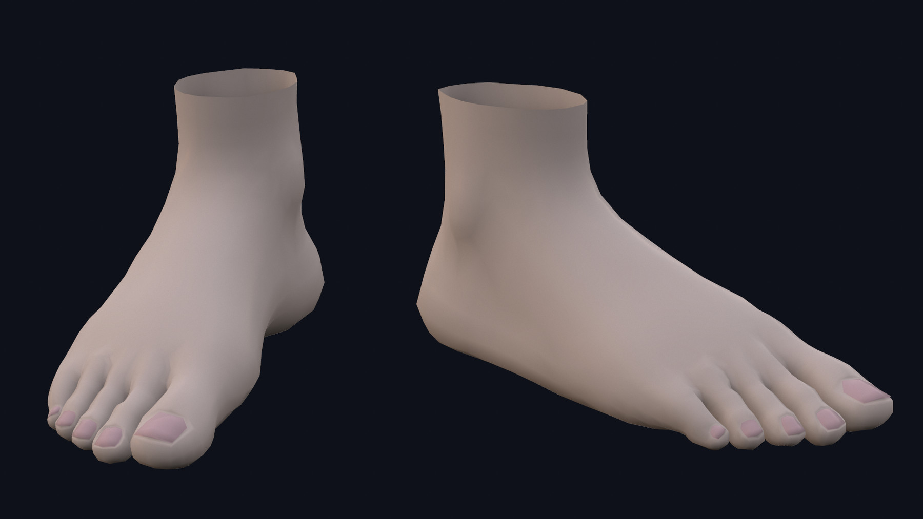 ArtStation - Foot for Character Basemesh Low-poly 3D model | Resources