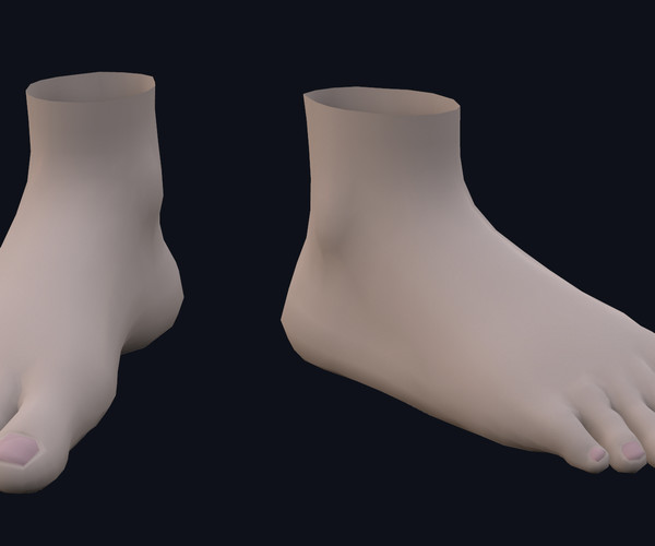 ArtStation - Foot for Character Basemesh Low-poly 3D model | Resources