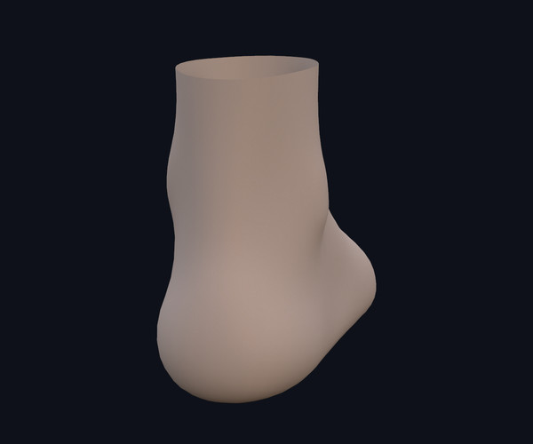 ArtStation - Foot for Character Basemesh Low-poly 3D model | Resources