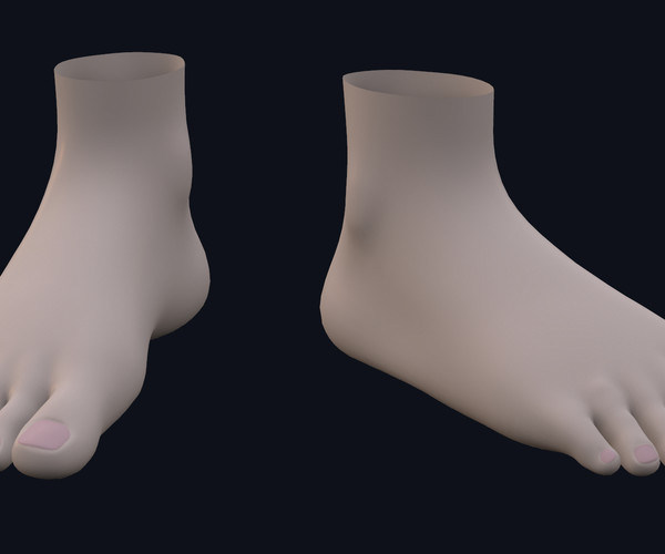 ArtStation - Foot for Character Basemesh Low-poly 3D model | Resources