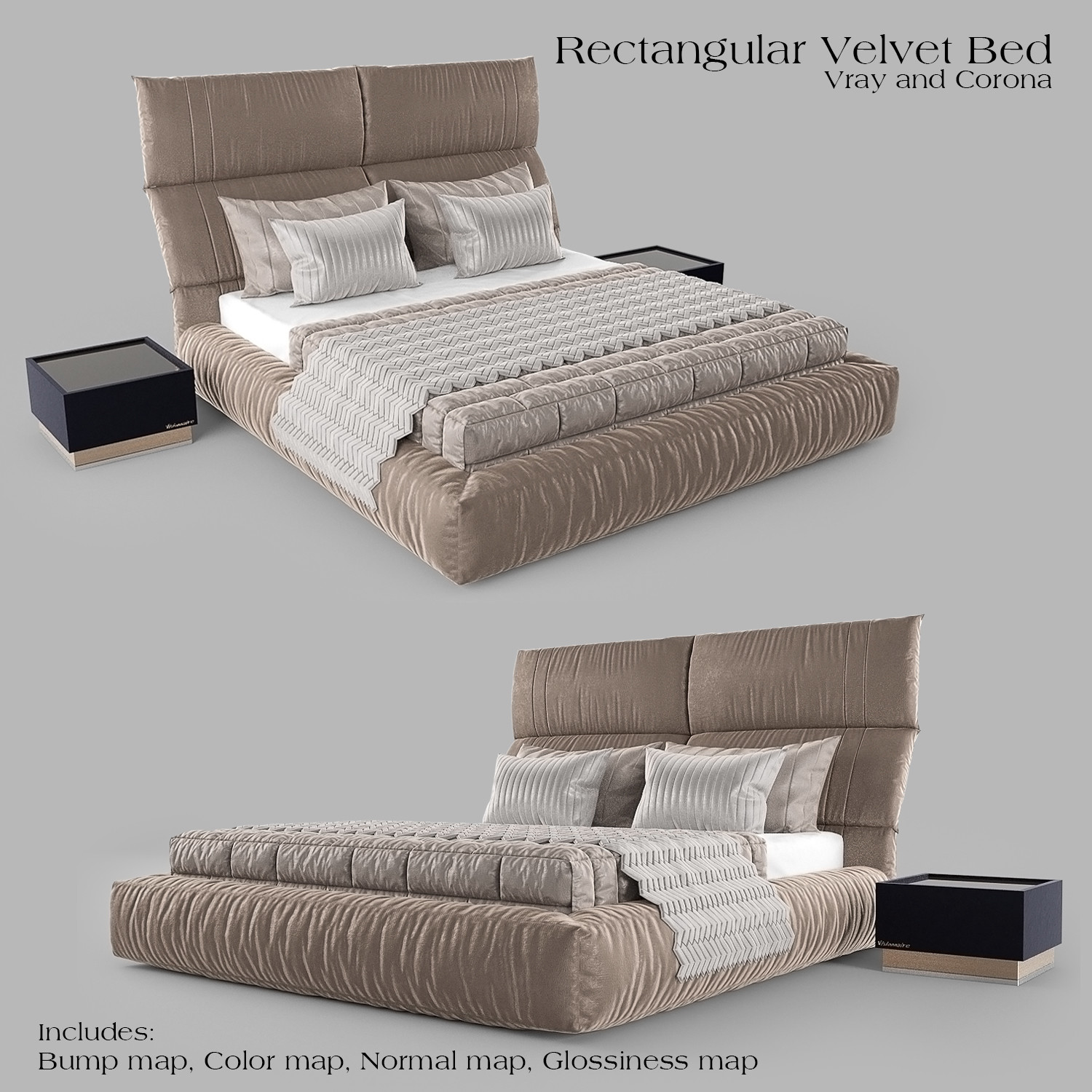 ArtStation - Visionnaire Bed Set | Game Assets