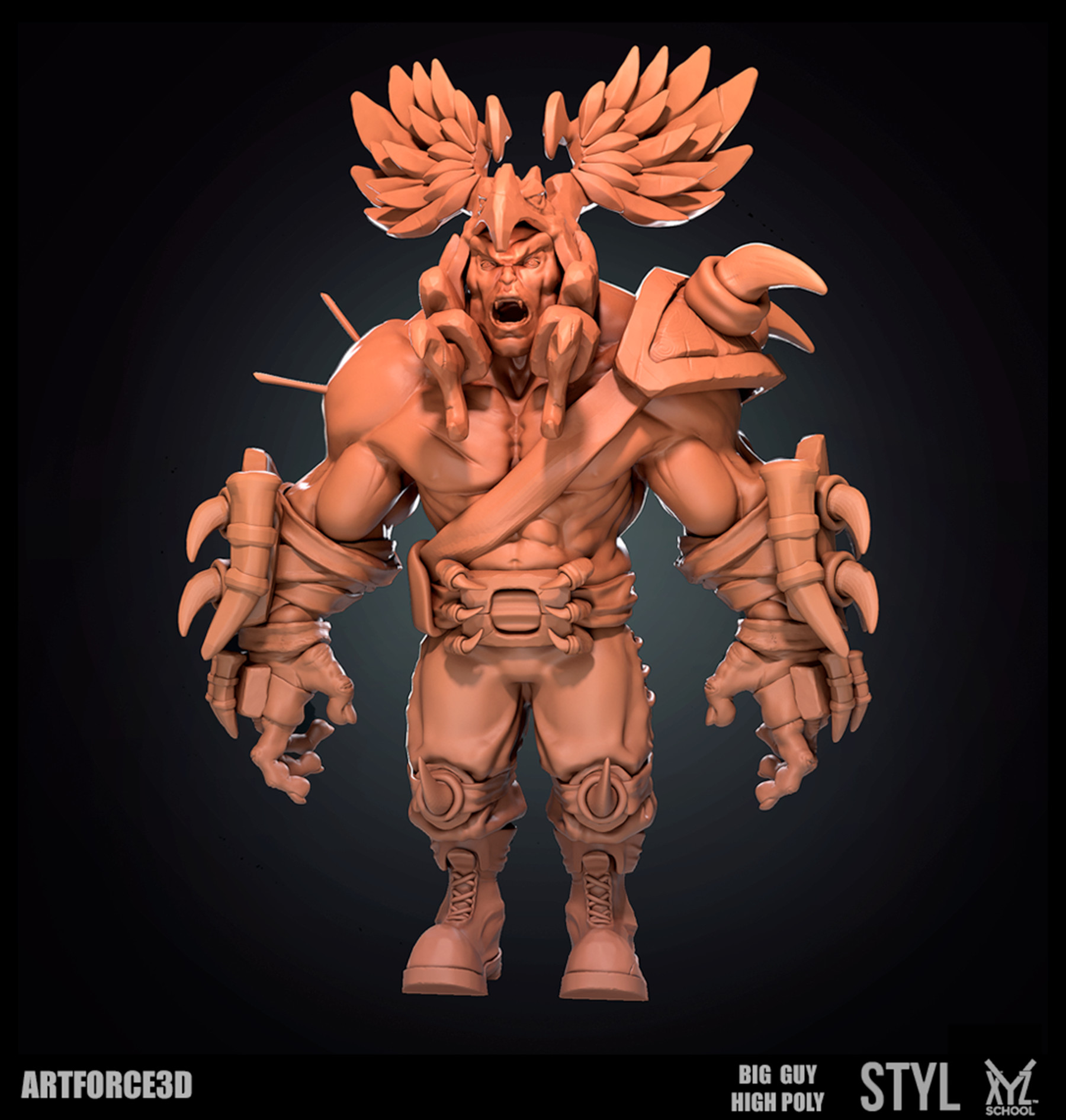 ArtStation - 🟢Big Guy High Poly 🟢 | Game Assets