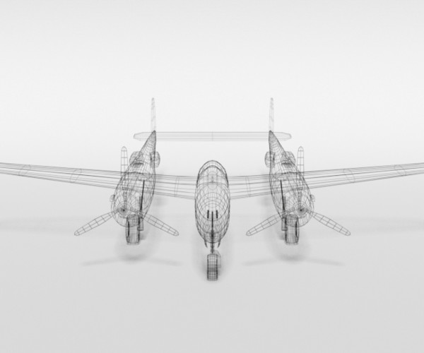 ArtStation - Low Poly Cartoon Lockheed P38 - Lighting WWII Airplane ...