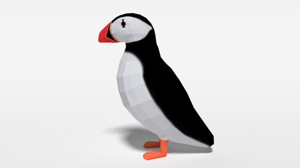 ArtStation - Low Poly Cartoon Puffin | Resources