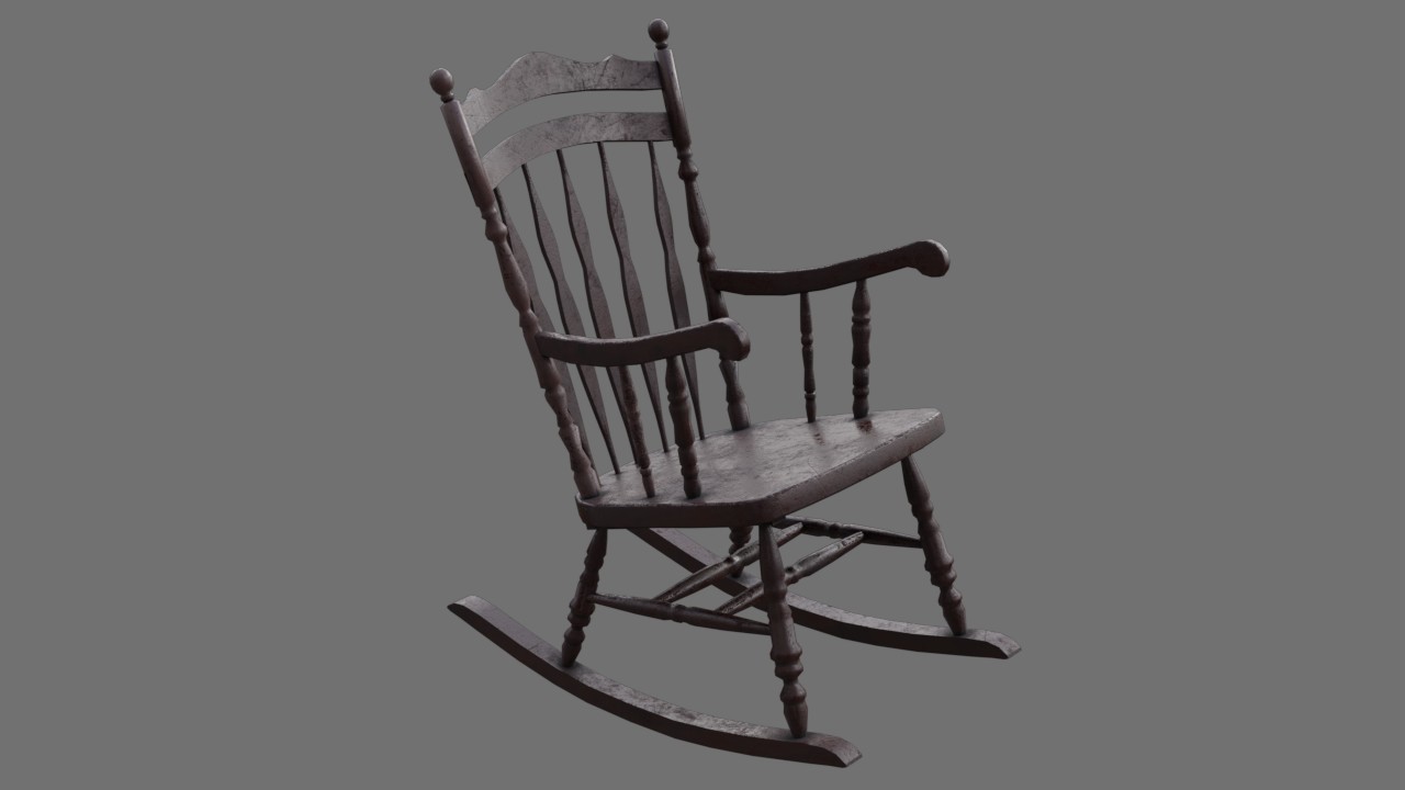 ArtStation - Rocking Chair 1B | Game Assets