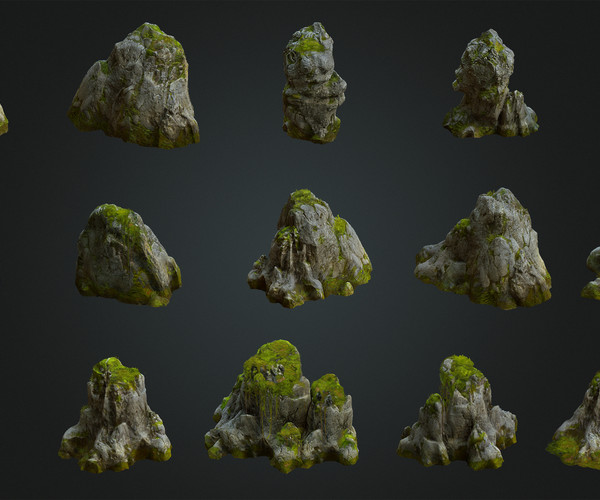 ArtStation - Mountain stone combination model | Resources