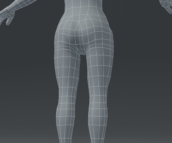 ArtStation - Girl Kid Child Body Base Mesh 3D Model | Game Assets