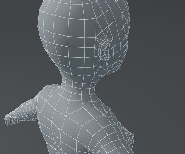 ArtStation - Girl Kid Child Body Base Mesh 3D Model | Game Assets