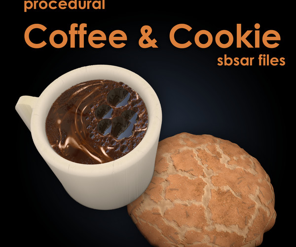 ArtStation - Coffee + Cookie Substance Materials | Resources