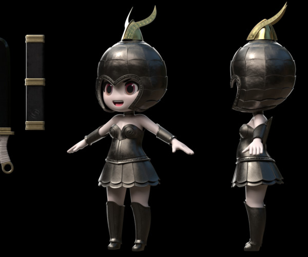 ArtStation - Gaya Warrior / SD Character Modeling | Resources