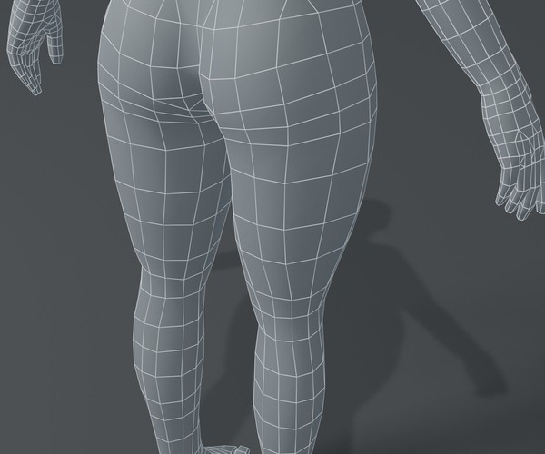 ArtStation - Female Body Fat Base Mesh 3D Model | Game Assets