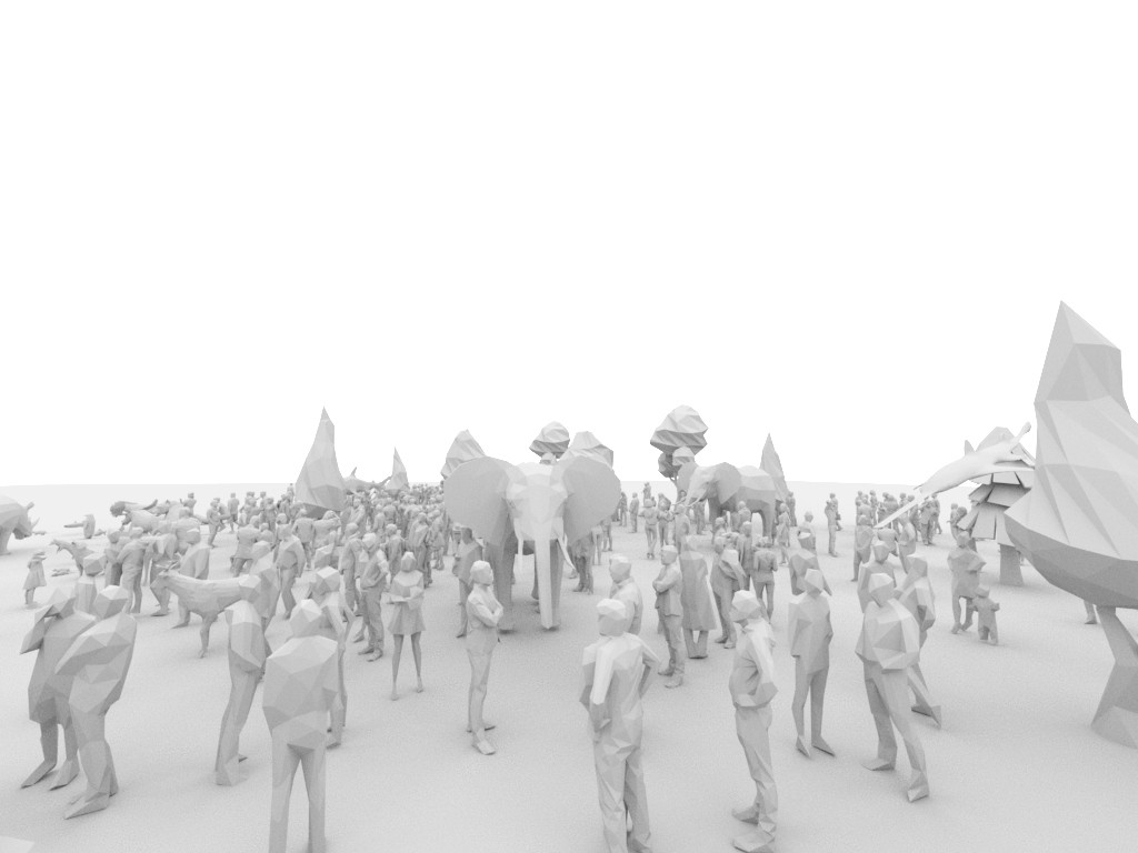 ArtStation - LowPoly Posed Human and Animal Pack Low-poly 3D model ...