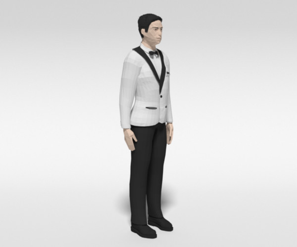 ArtStation - Low Poly Man in Suit | Resources