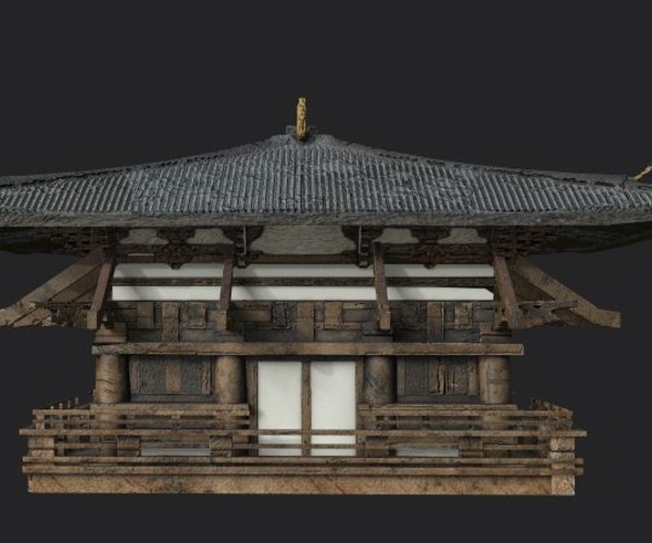 ArtStation - japanese house-PBR Low-poly 3D model | Game Assets