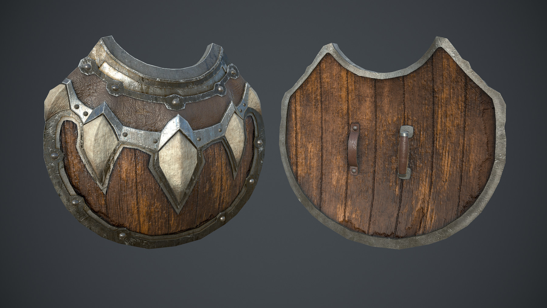 ArtStation - 15 low poly ancient sheild + 4k PBR texture and material ...
