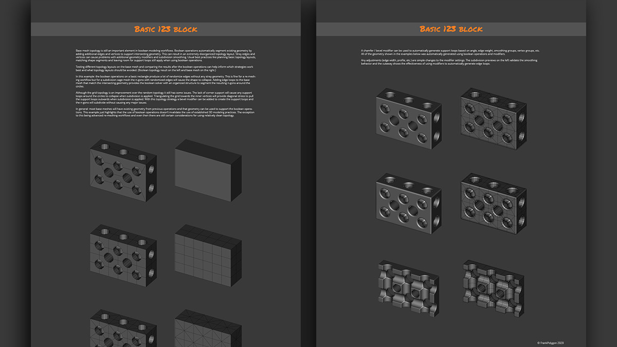 Frank Oczus Jr Boolean Sub D Hard Surface Modeling 123 Blocks Tutorial And Models
