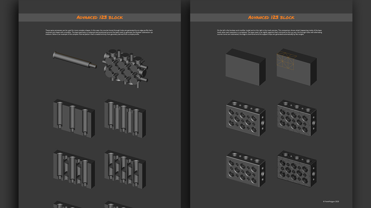 Artstation Boolean Sub D Hard Surface Modeling 123 Blocks Tutorial And Models Tutorials