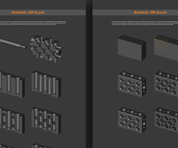 Artstation Boolean Sub D Hard Surface Modeling 123 Blocks Tutorial And Models Tutorials