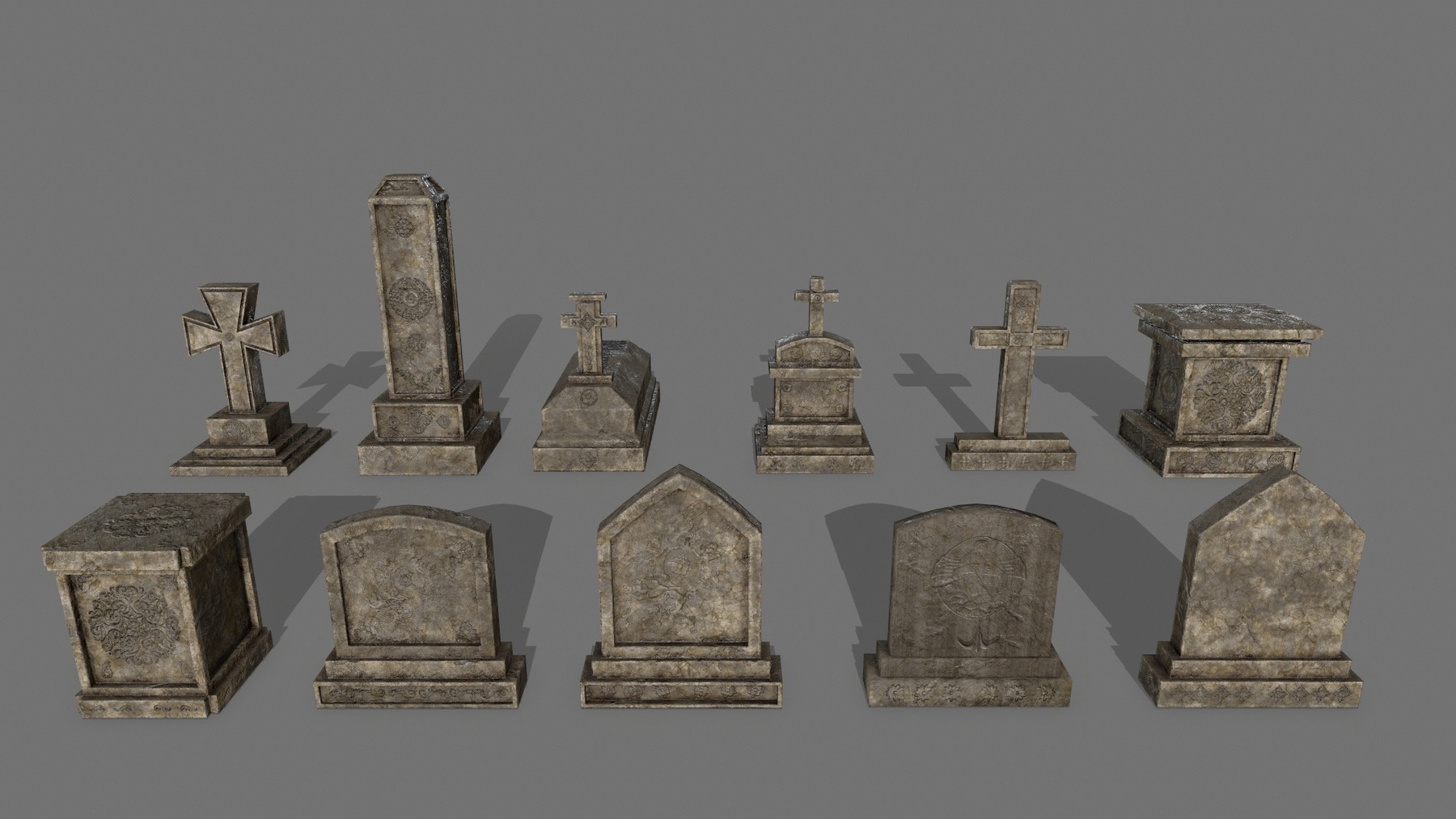 ArtStation - Tombstone set | Game Assets