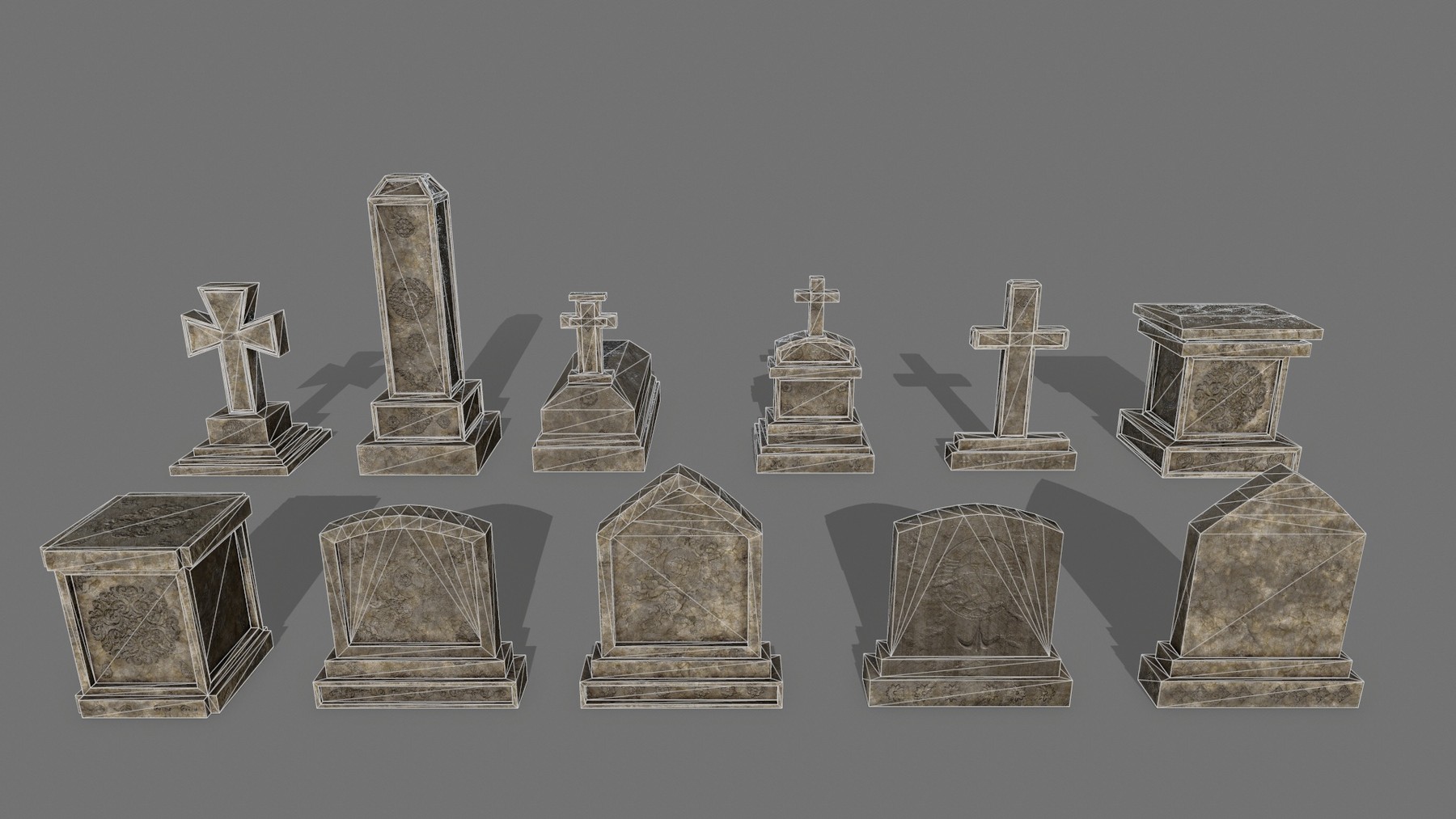 ArtStation - Tombstone set | Game Assets