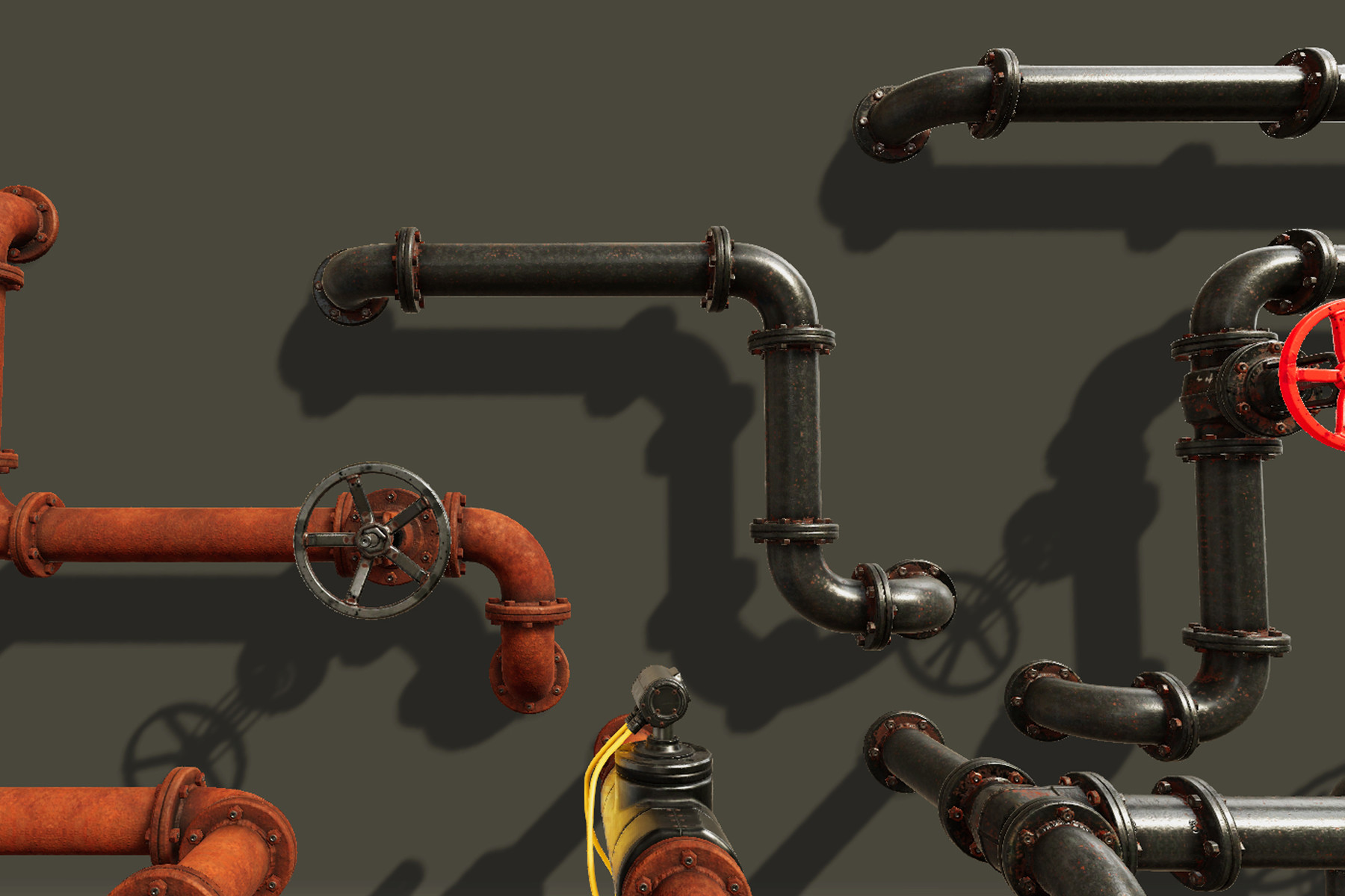 ArtStation - PBR Modular Pipes Set - Unity Project 2017+ | Resources