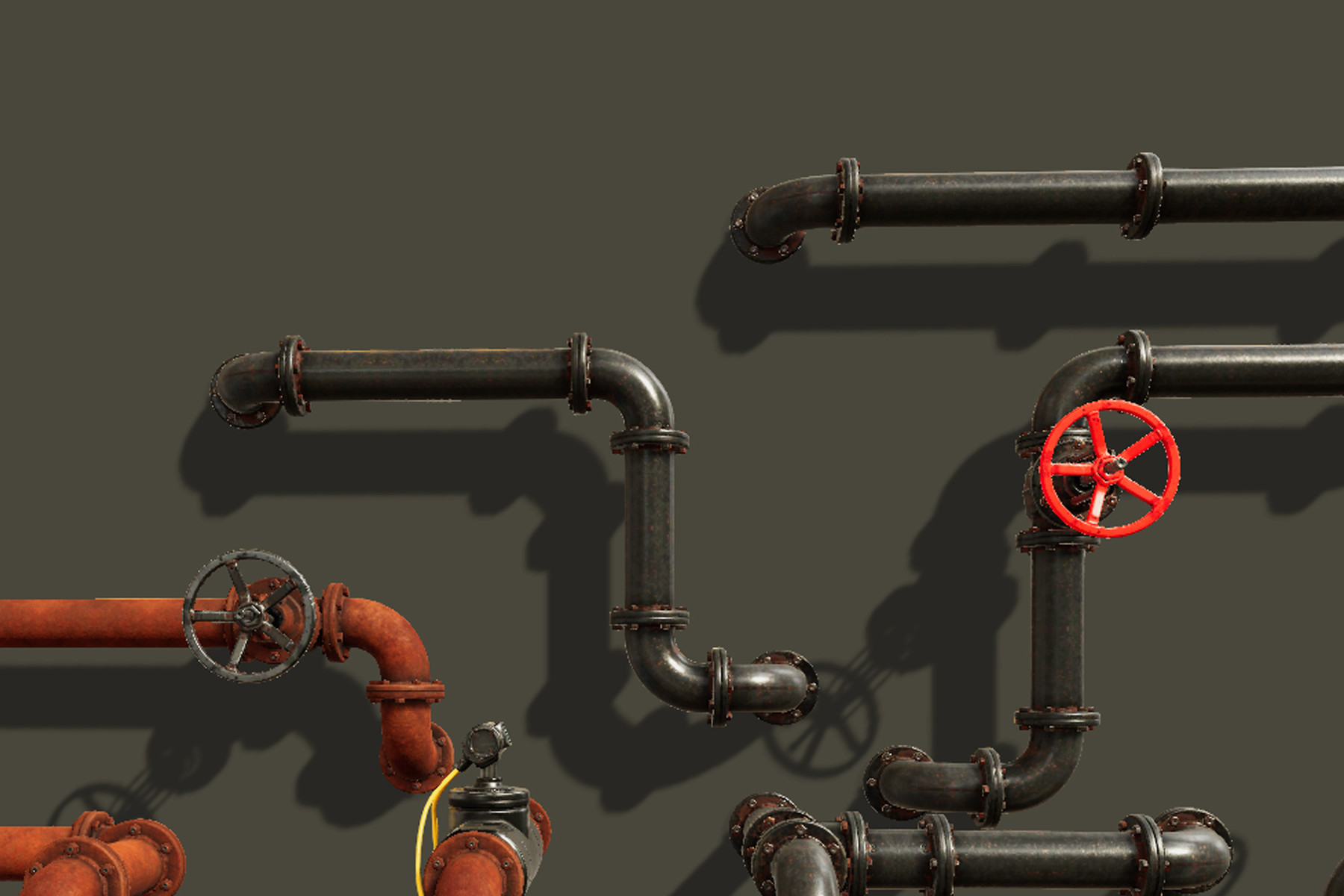 ArtStation - PBR Modular Pipes Set - Unity Project 2017+ | Resources