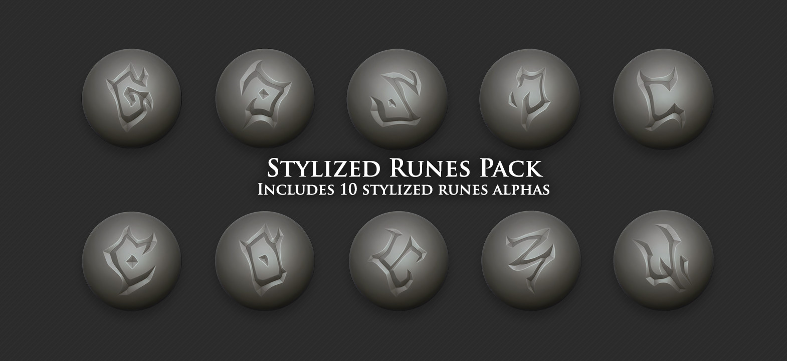 ArtStation - Stylized Runes Pack | Brushes