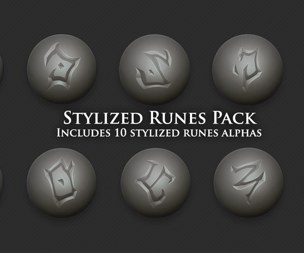 ArtStation - Stylized Runes Pack | Brushes