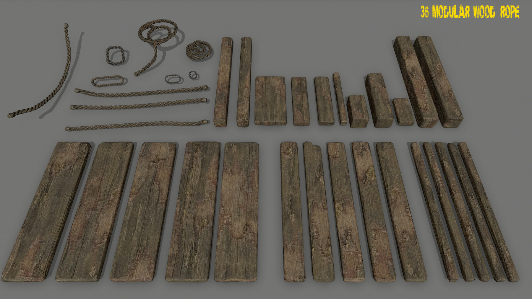 ArtStation - wood and rope | Game Assets