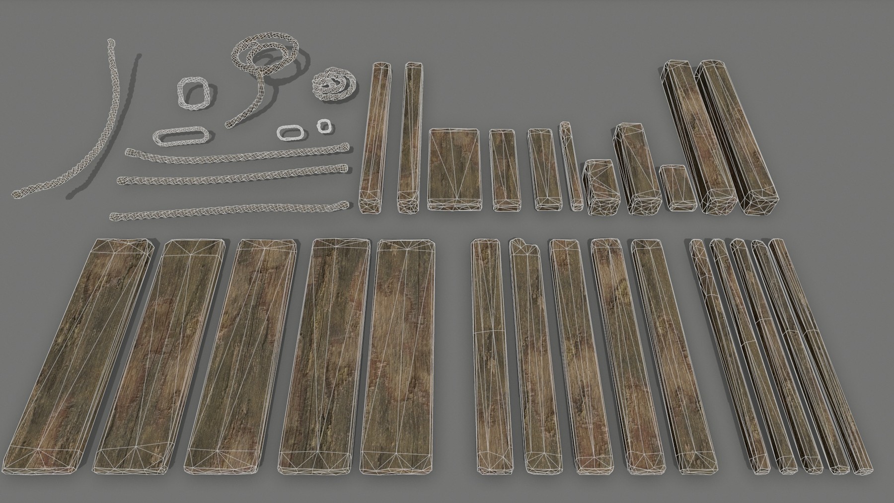 ArtStation - wood and rope | Game Assets