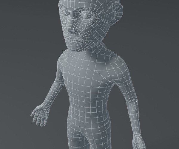 ArtStation - Male Body Cartoon Base Mesh 3D Model | Game Assets