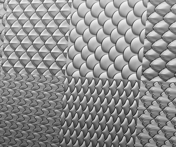 ArtStation - Dragon Scale Photoshop patterns | Brushes
