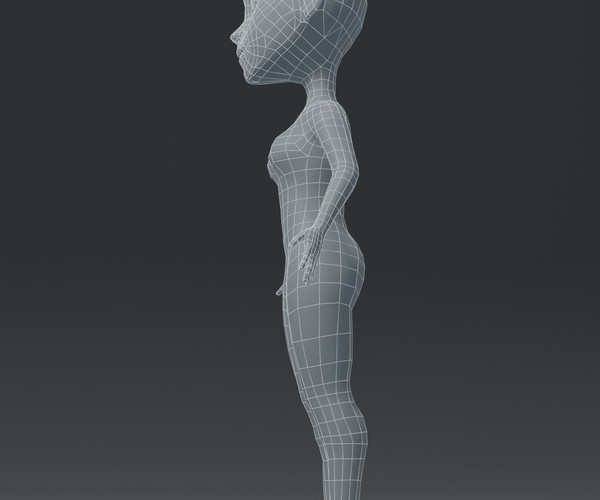 ArtStation - Female Body Cartoon Base Mesh 3D Model | Game Assets