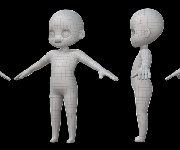 ArtStation - Gaya Lancer / SD Character Modeling | Resources