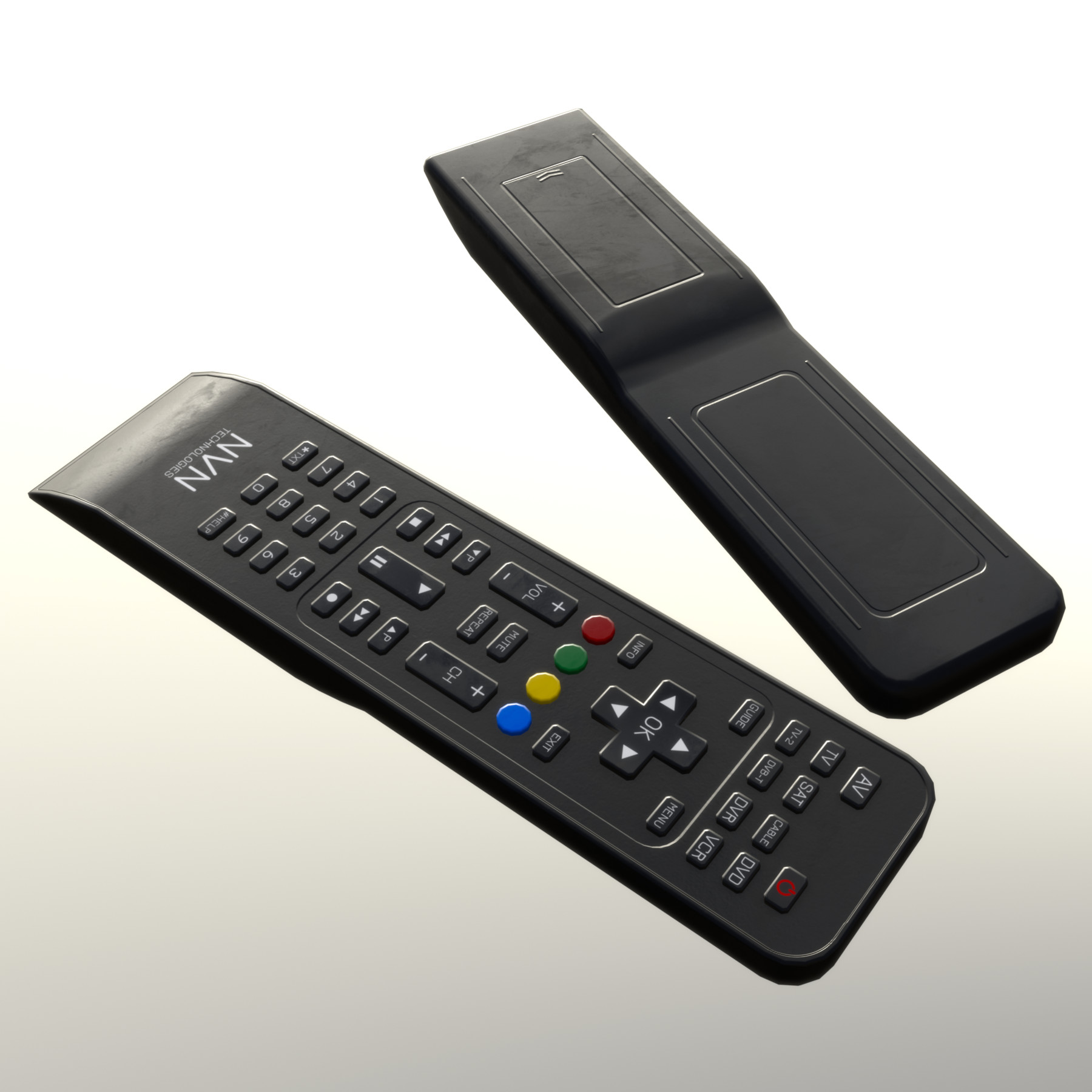 ArtStation - 2000s TV Remote Control Black | Game Assets