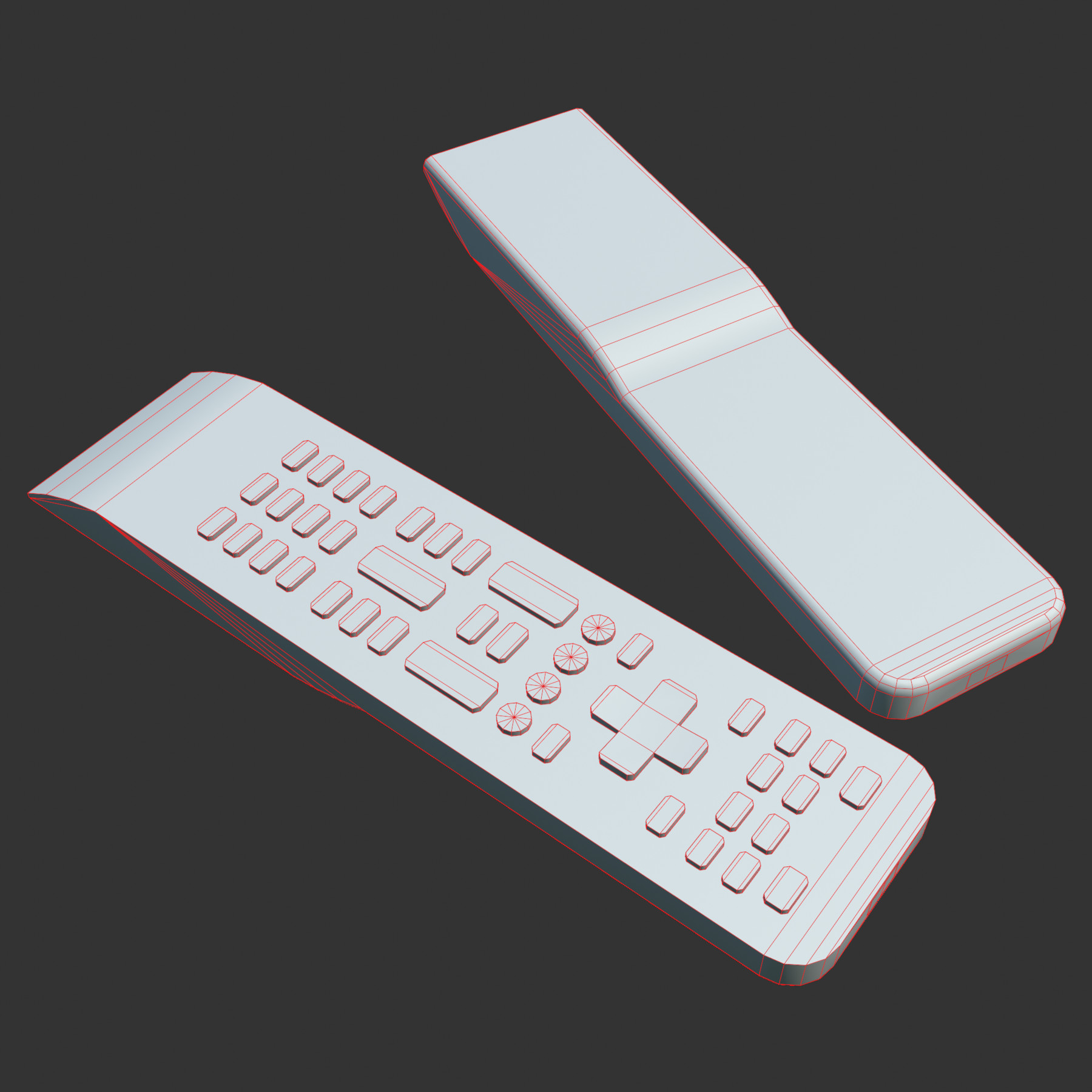 ArtStation - 2000s TV Remote Control Black | Game Assets