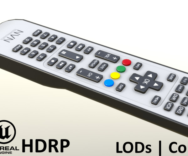 ArtStation - 2000s TV Remote Control Gray | Game Assets